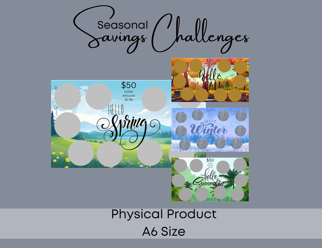 Hello! Seasons • Spring, Summer, Fall, Winter Scratch-off Savings ...