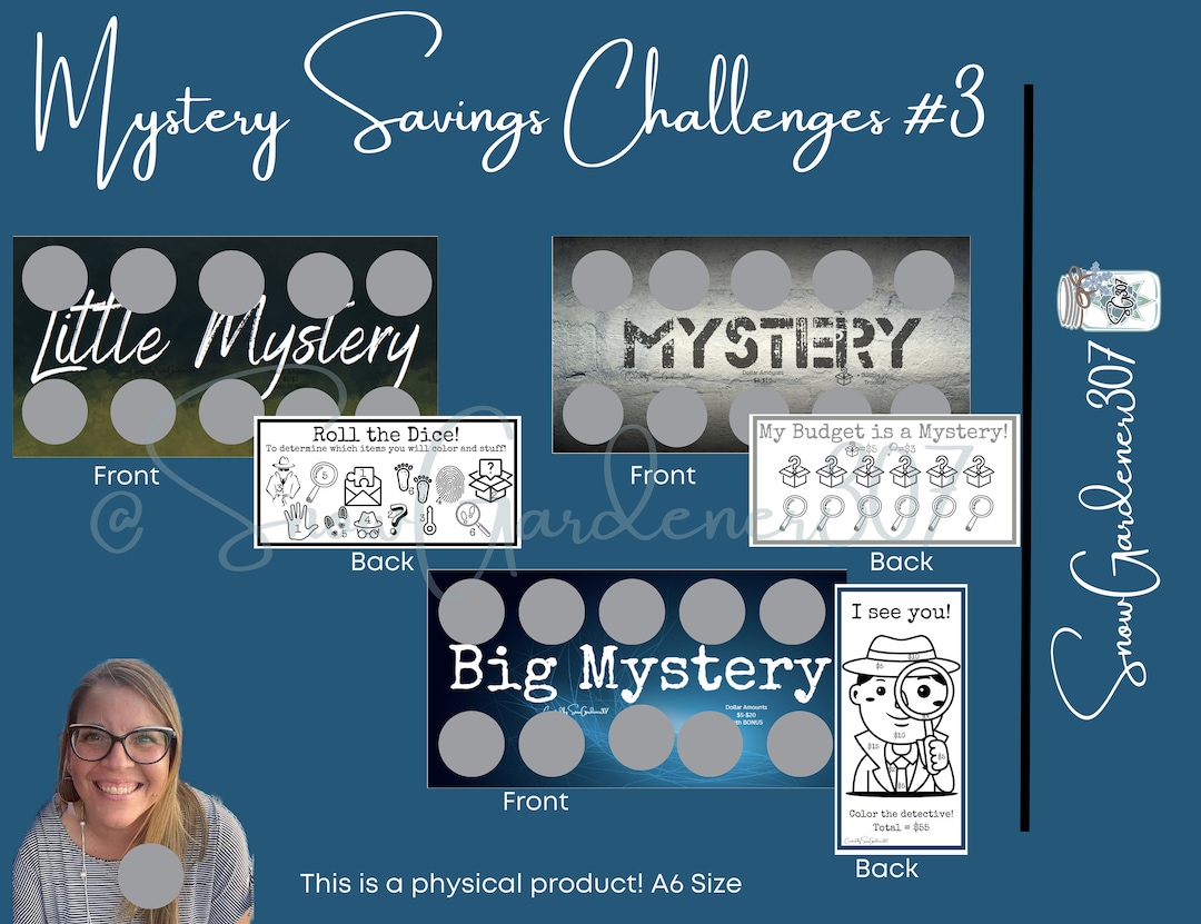 Mystery Scratch-off Laminated Savings Challenges #3 • Single or Bundle ...