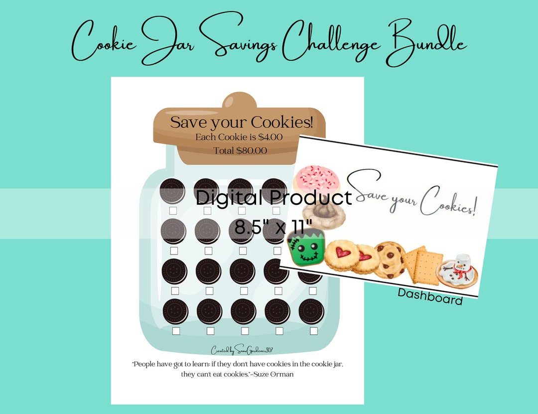 Cookie Jar Savings Challenge Bundle: Family Budgeting (digital Download ...