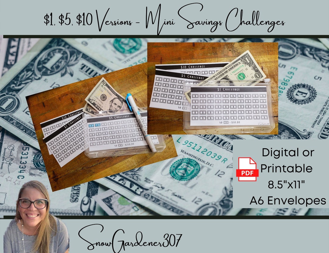 1 Dollar Challenge * 5 Dollar Challenge * 10 Dollar Challenge * A6 Size ...