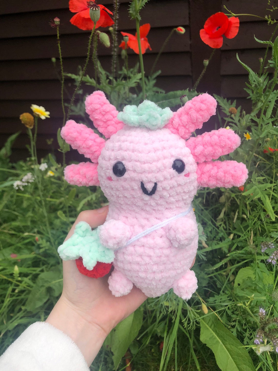 Crochet Axolotl Amigurumi Axolotl Amigurumi Strawberry | Etsy