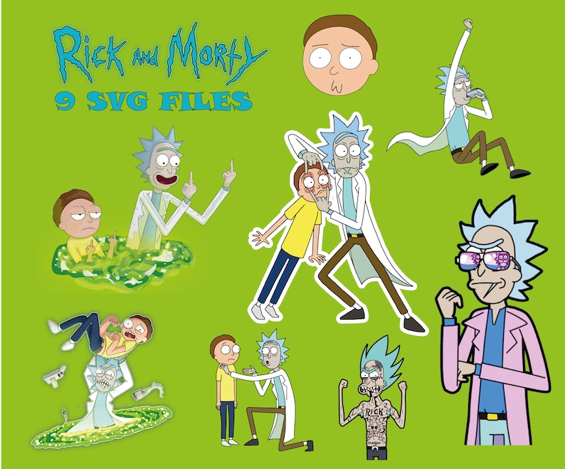 Rick and Morty Svg Files - Etsy