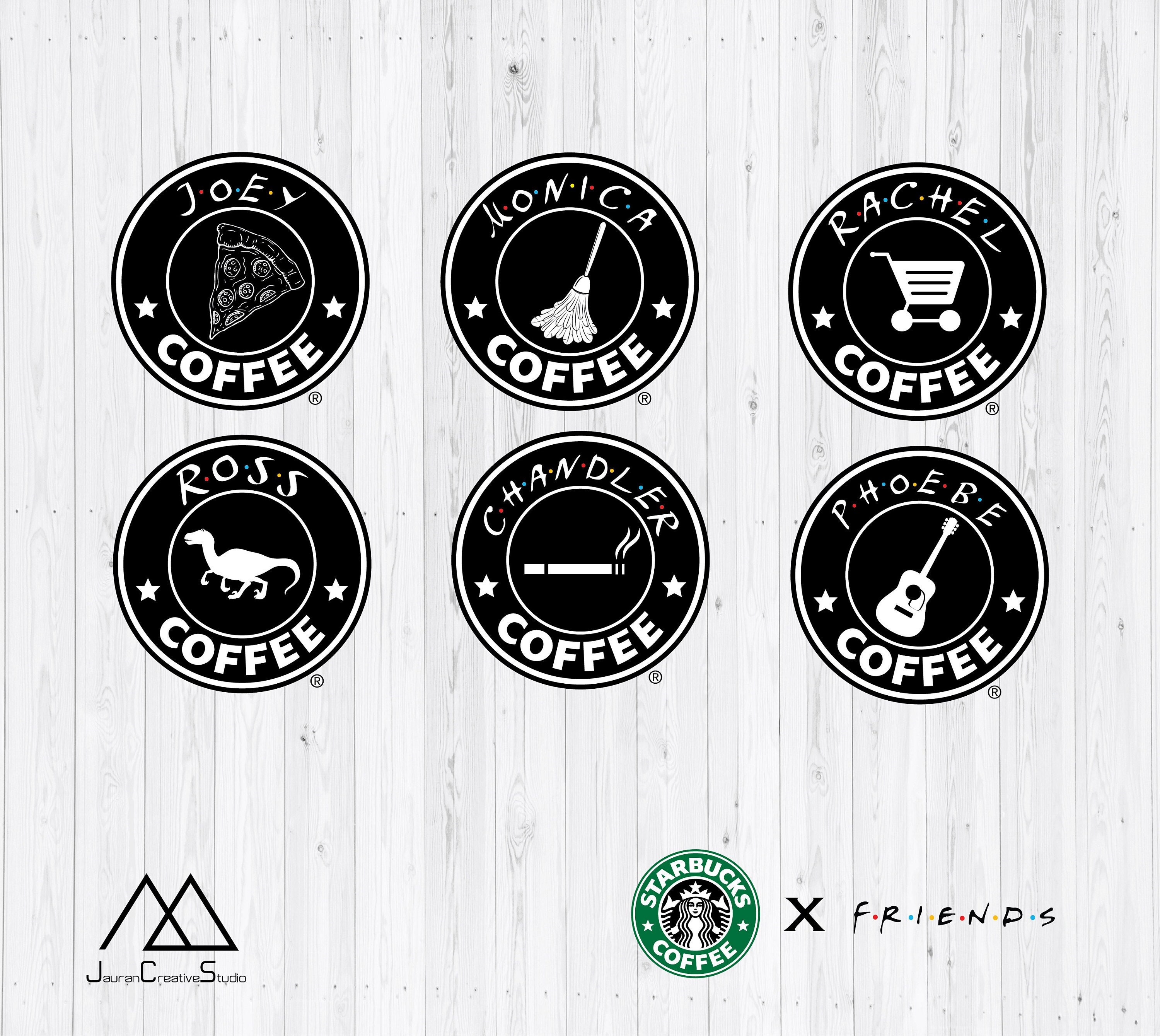 Starbucks X Friends Printable Stickers Wall Décor Home & Living etna.com.pe