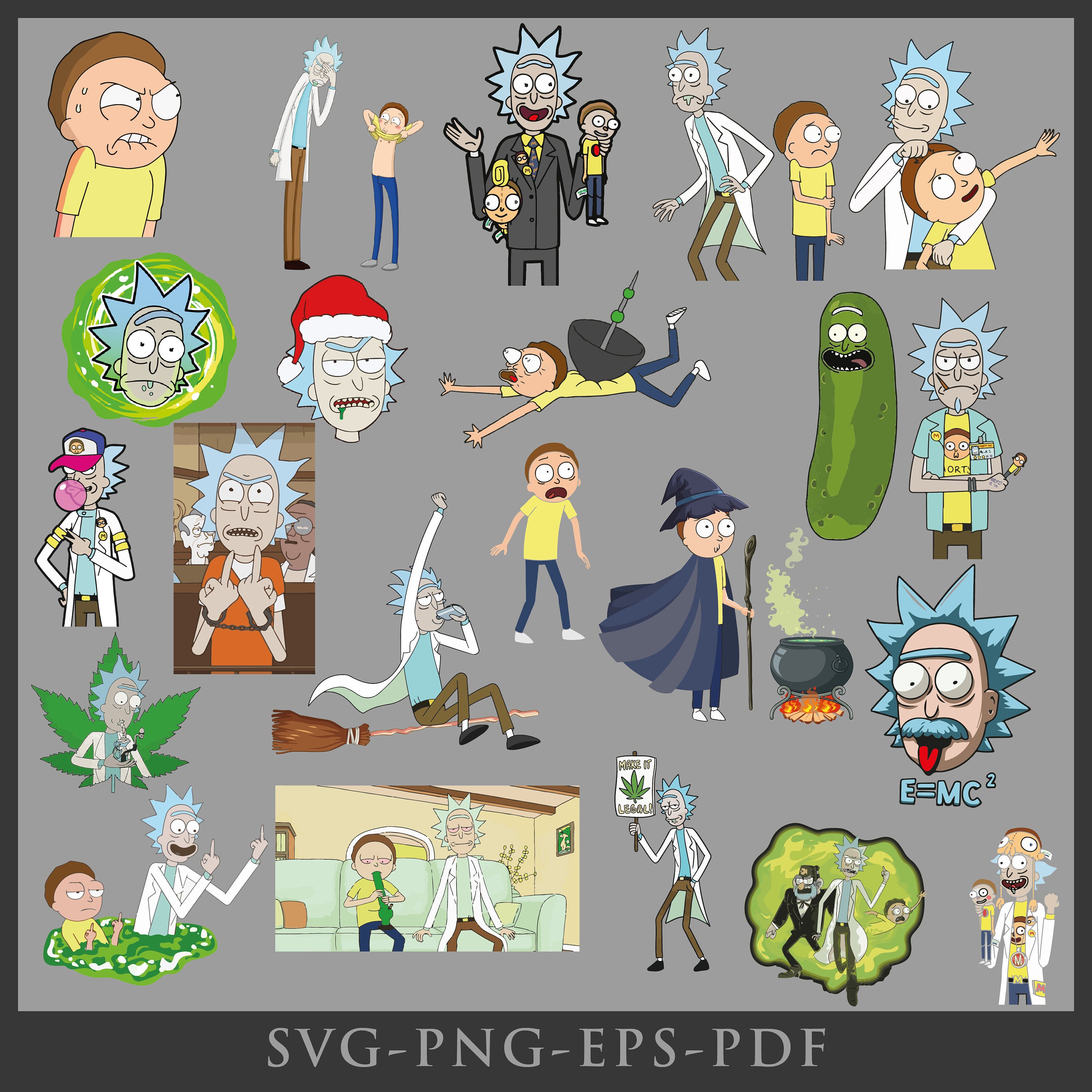 Rick and Morty Digital Gift,rick and Morty Svg,rick and Morty Vector ...