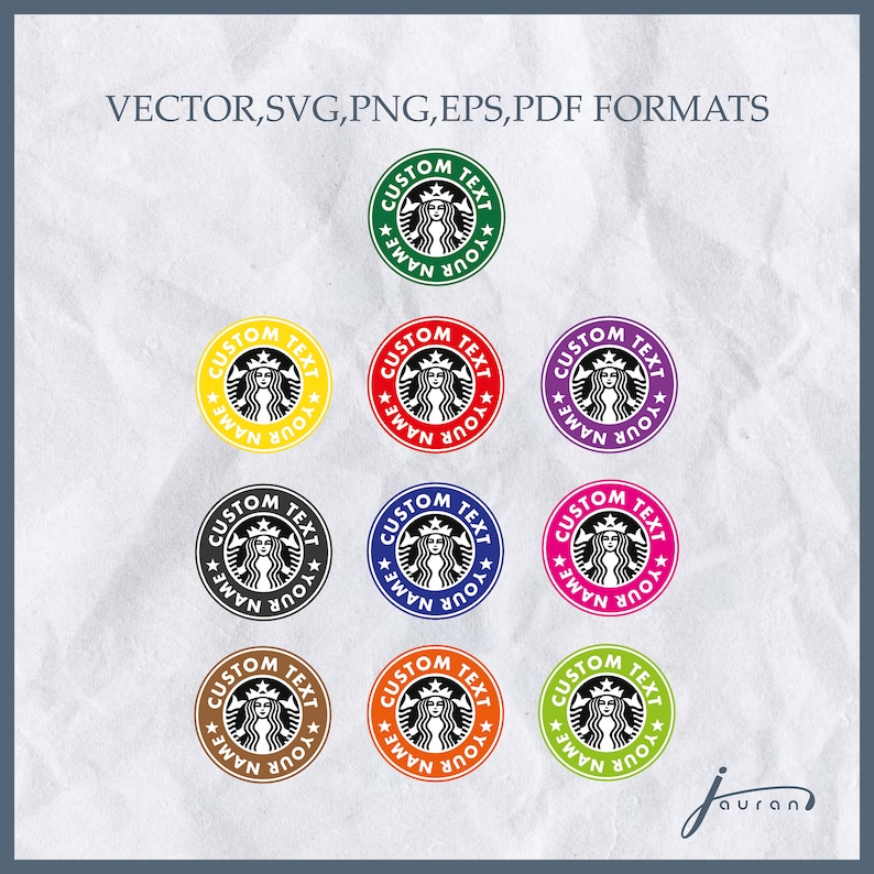 Starbucks Custom Text,custom Starbucks Circle,starbucks Coffee,custom ...