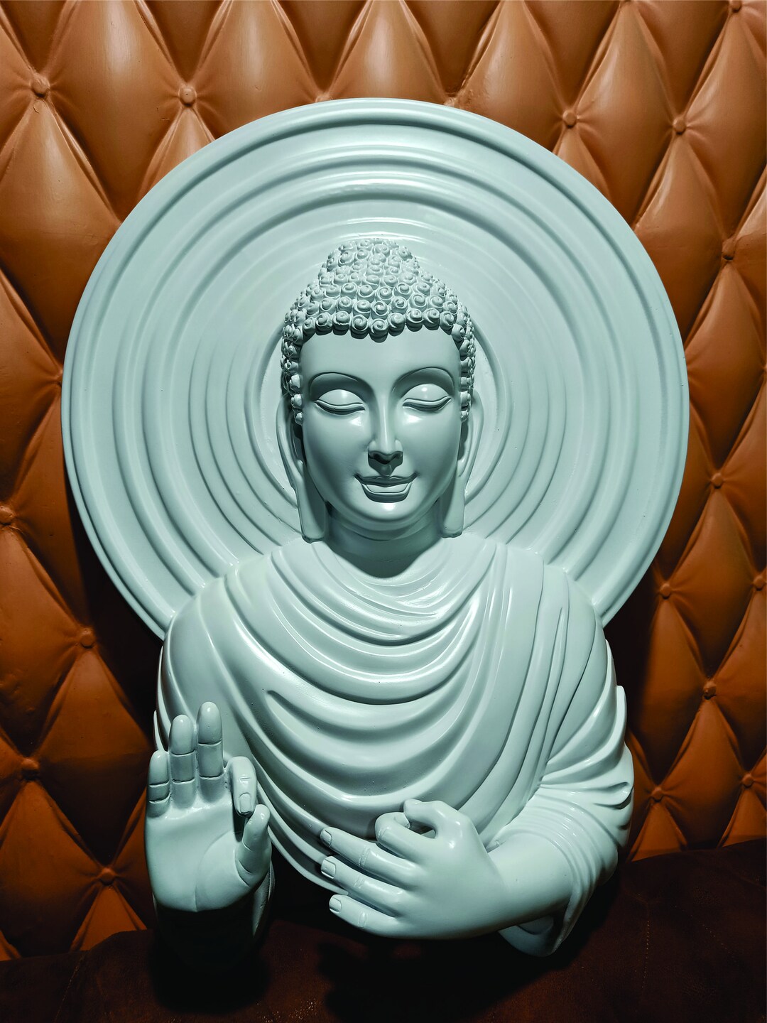 DA-43 Buddha Wall Hanging Sculpture 76 Cm white - Etsy