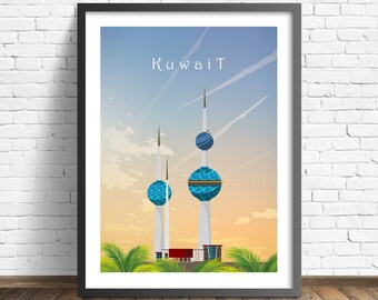 City Map of KUWAIT CITY Home Decor Wall Decor office Map travel Map ...