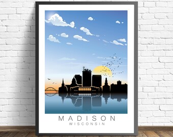 Wisconsin Madison Poster - Etsy