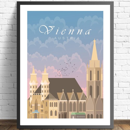 Vienna Print Vienna Poster Austria Art Vienna Austria - Etsy UK