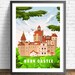 Bran Castle Travel Poster , Draculas Castle Print , Transylvania Art ...