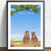 Rottnest Island Poster | Perth Travel Print | Quokka Wall Art - Etsy