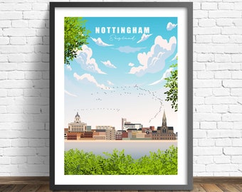 Vintage British Rail Nottingham Railway Poster A3/A2/A1 Print - Etsy UK