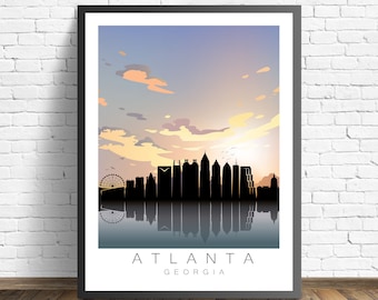 Atlanta Georgia Printable Art, Atlanta Art, Georgia Art, Art Print ...