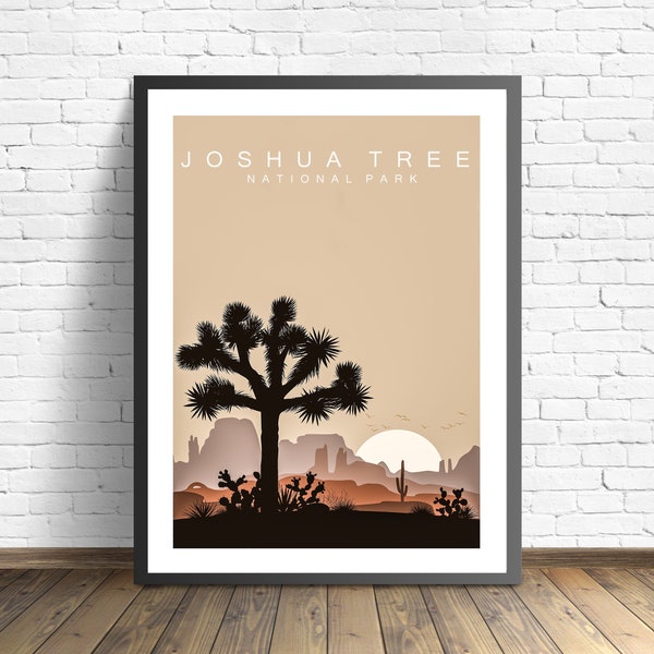 Joshua Tree National Park Travel Poster - Etsy