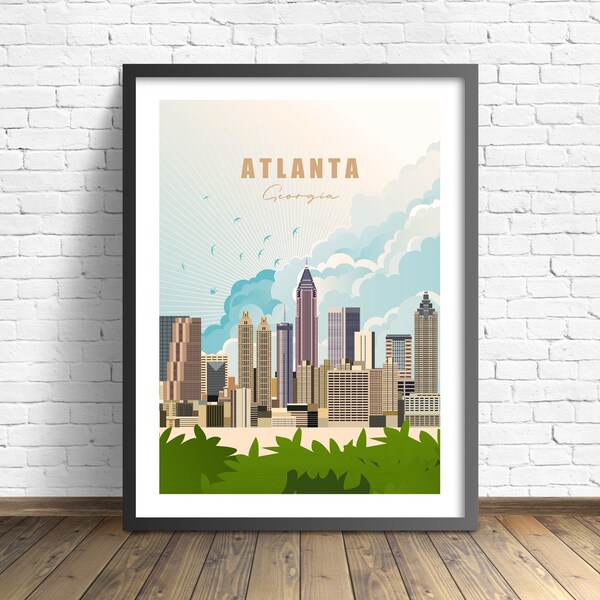 Atlanta Poster - Etsy