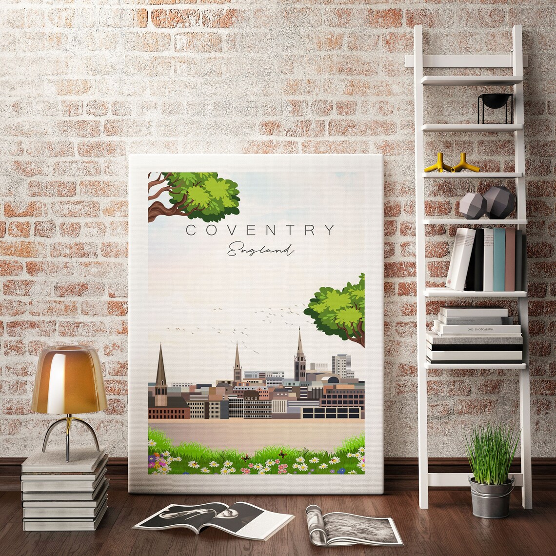 Coventry Travel Poster England Print United Kingdom Art - Etsy