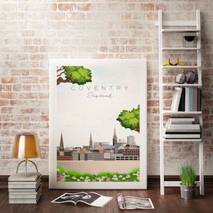 Coventry Travel Poster | England Print | United Kingdom Art Print - Etsy