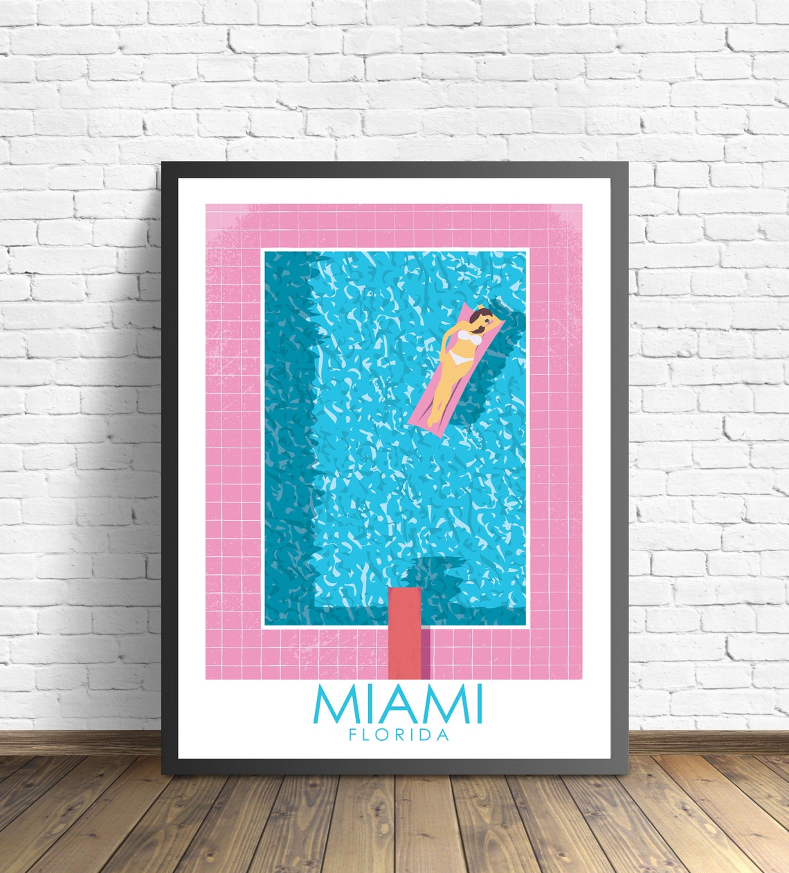 Miami Poster Florida Print Travel Poster - Etsy