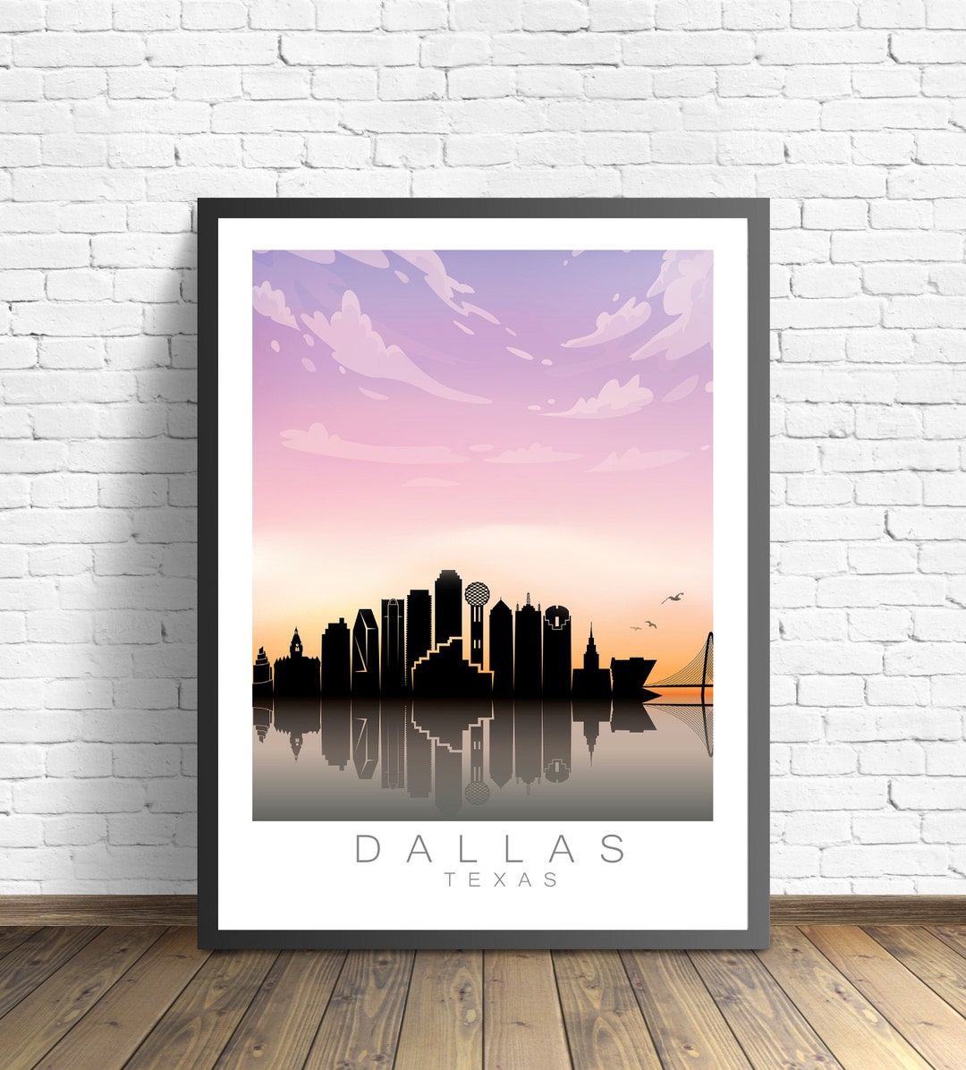 Dallas Travel Poster | Texas Print - Etsy