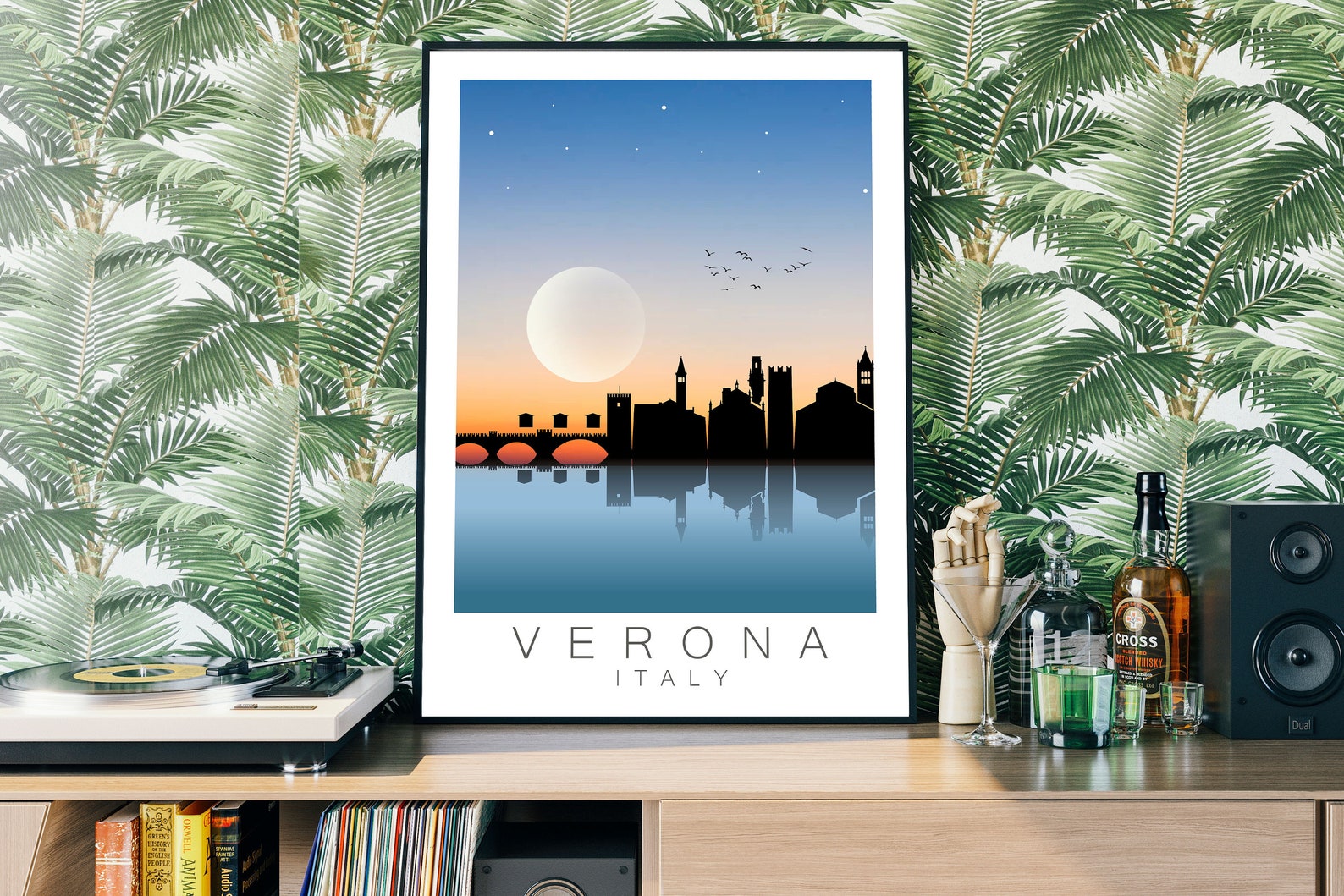 Verona Italy Travel Poster Art Print , Verona Travel Print , Verona ...