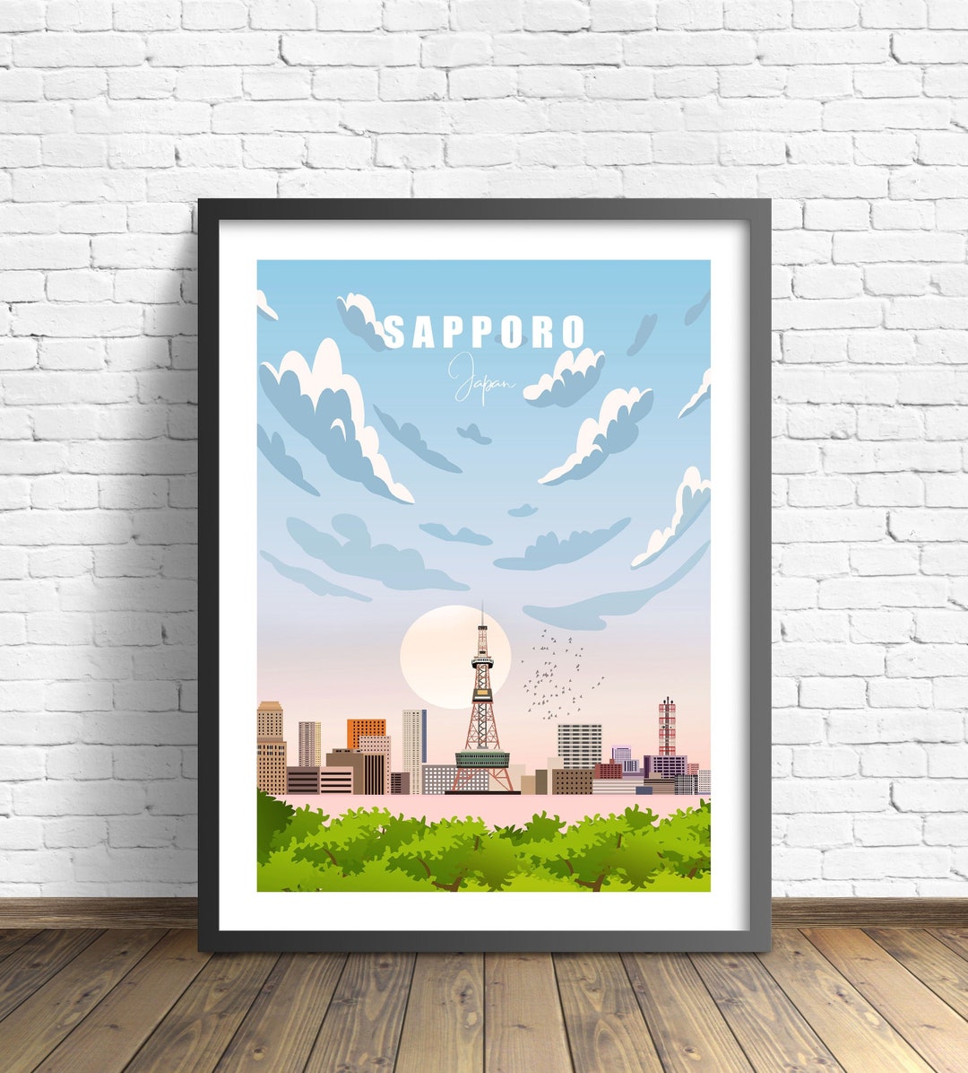 Sapporo Poster | Japan Print | Travel Poster - Etsy