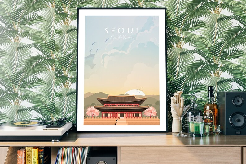 Seoul Travel Poster , South Korea Travel Print - Etsy