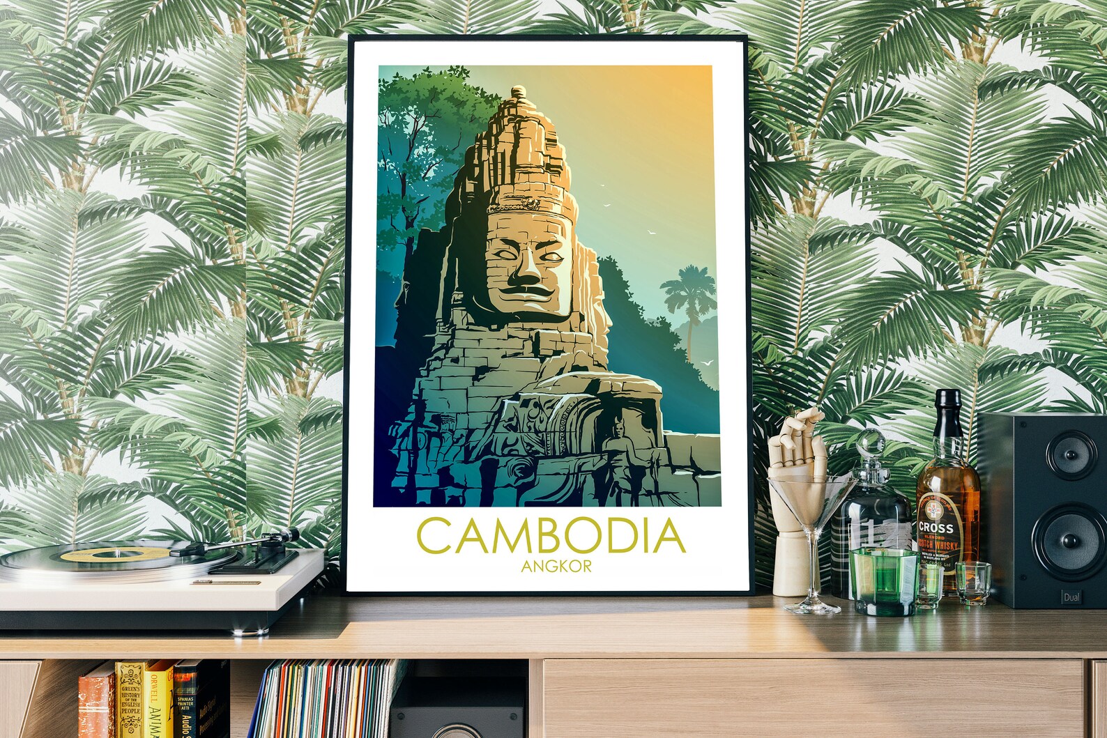 Cambodia Print Angkor Wat Poster Travel Poster - Etsy