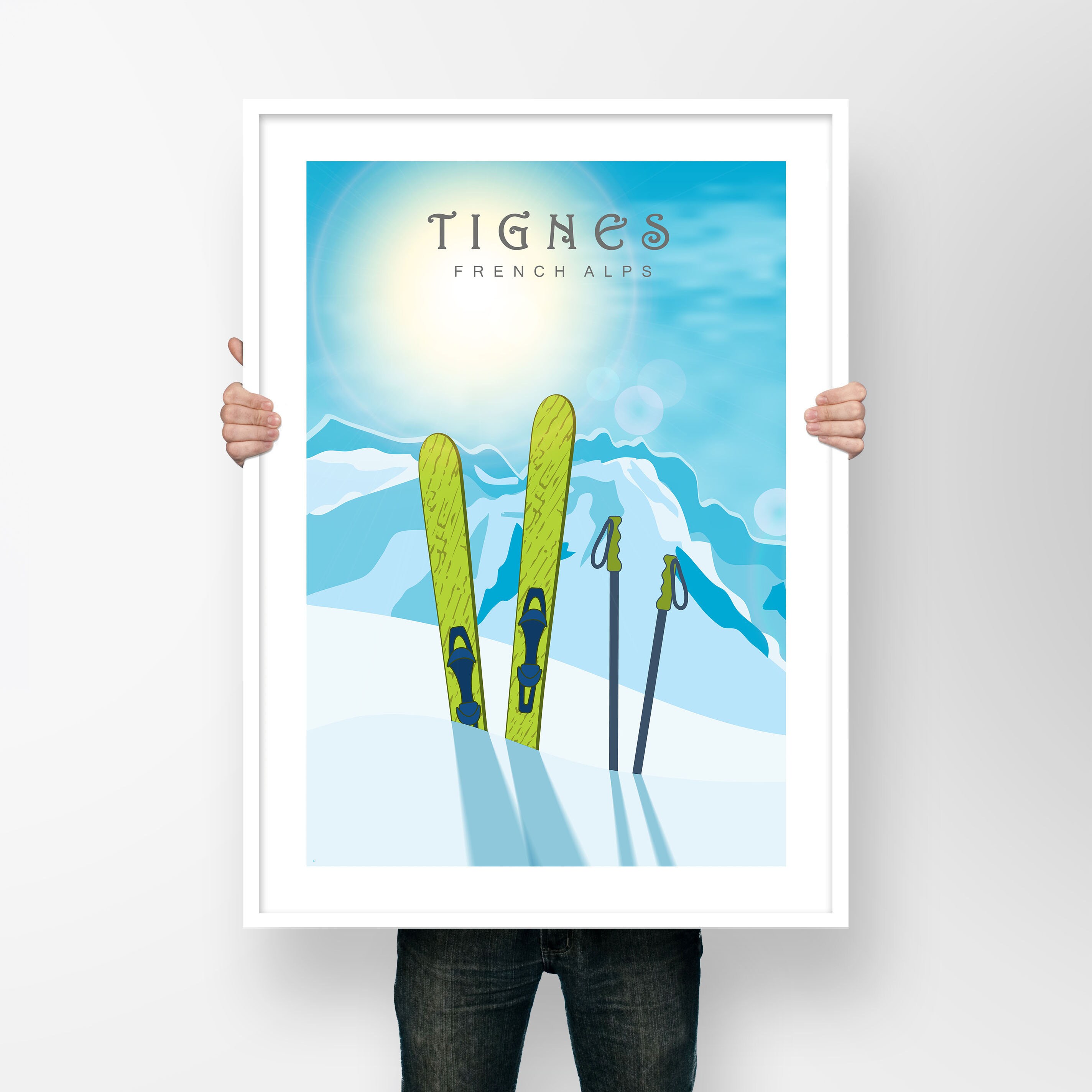 Tignes Travel Print , French Alps Poster - Etsy