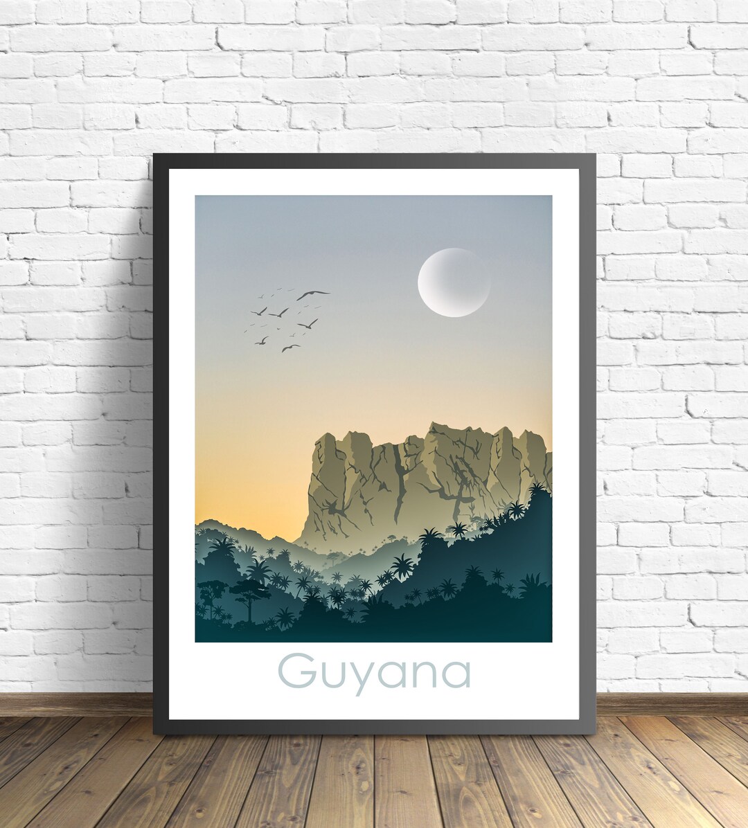 Guyana Travel Poster | Mount Roraima Print - Etsy