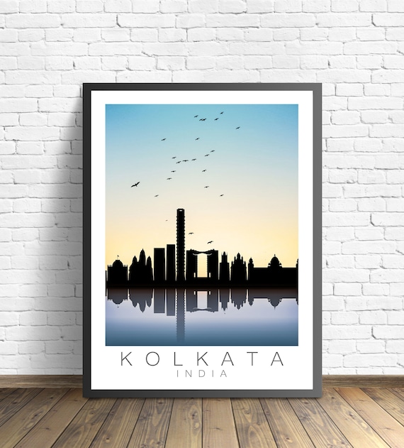 Kolkata Travel Poster India Print - Etsy