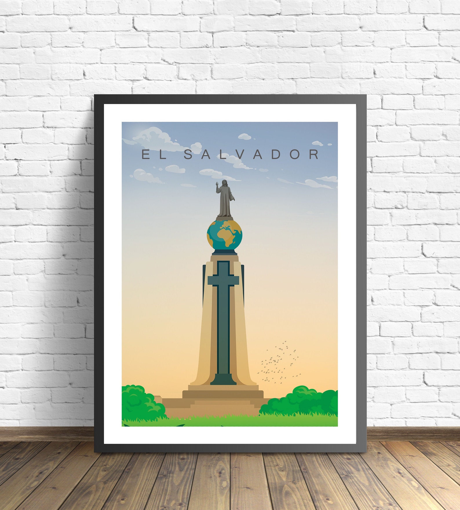 El Salvador Print Central America Poster Travel Poster - Etsy