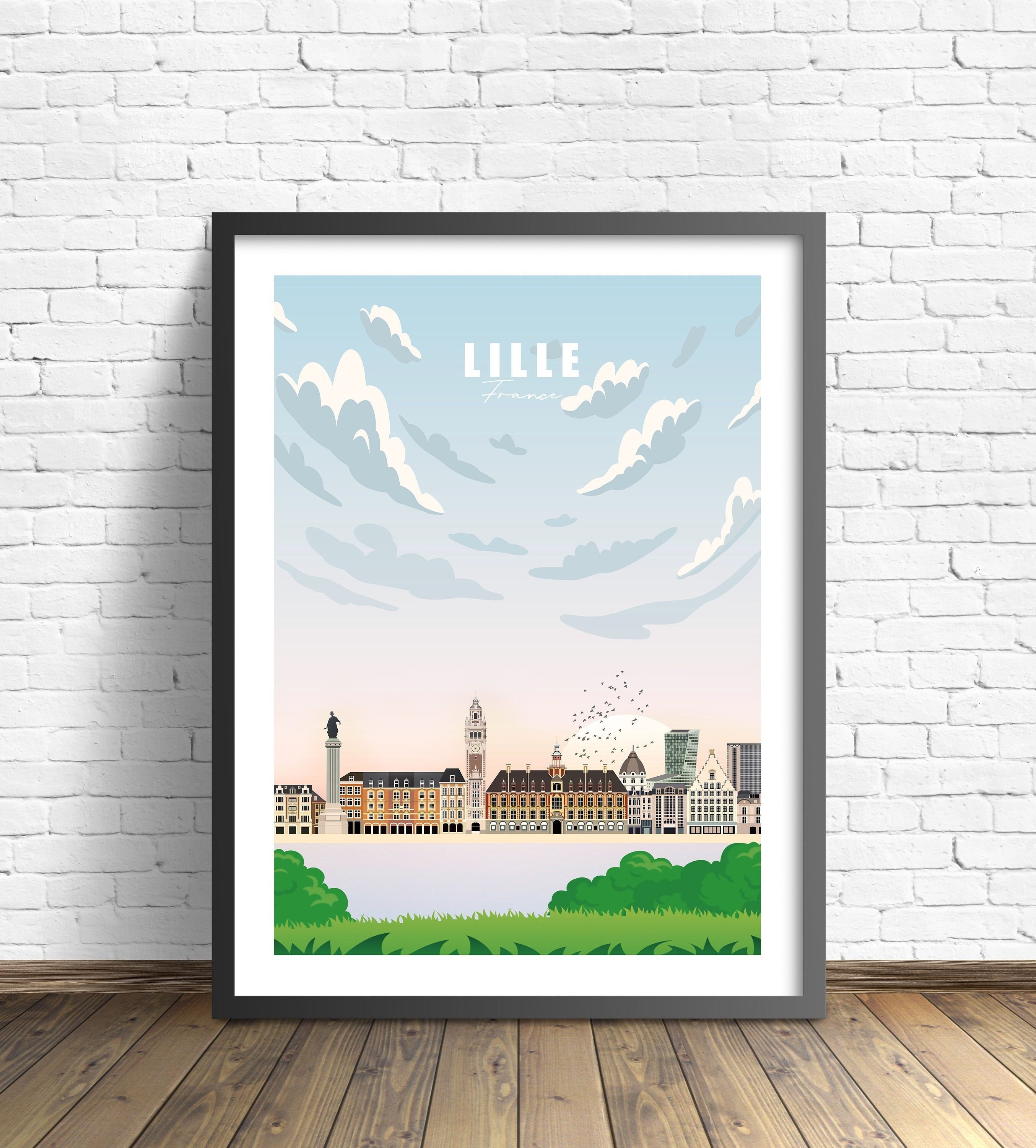 Lille Poster | France Print | Travel Poster - Etsy
