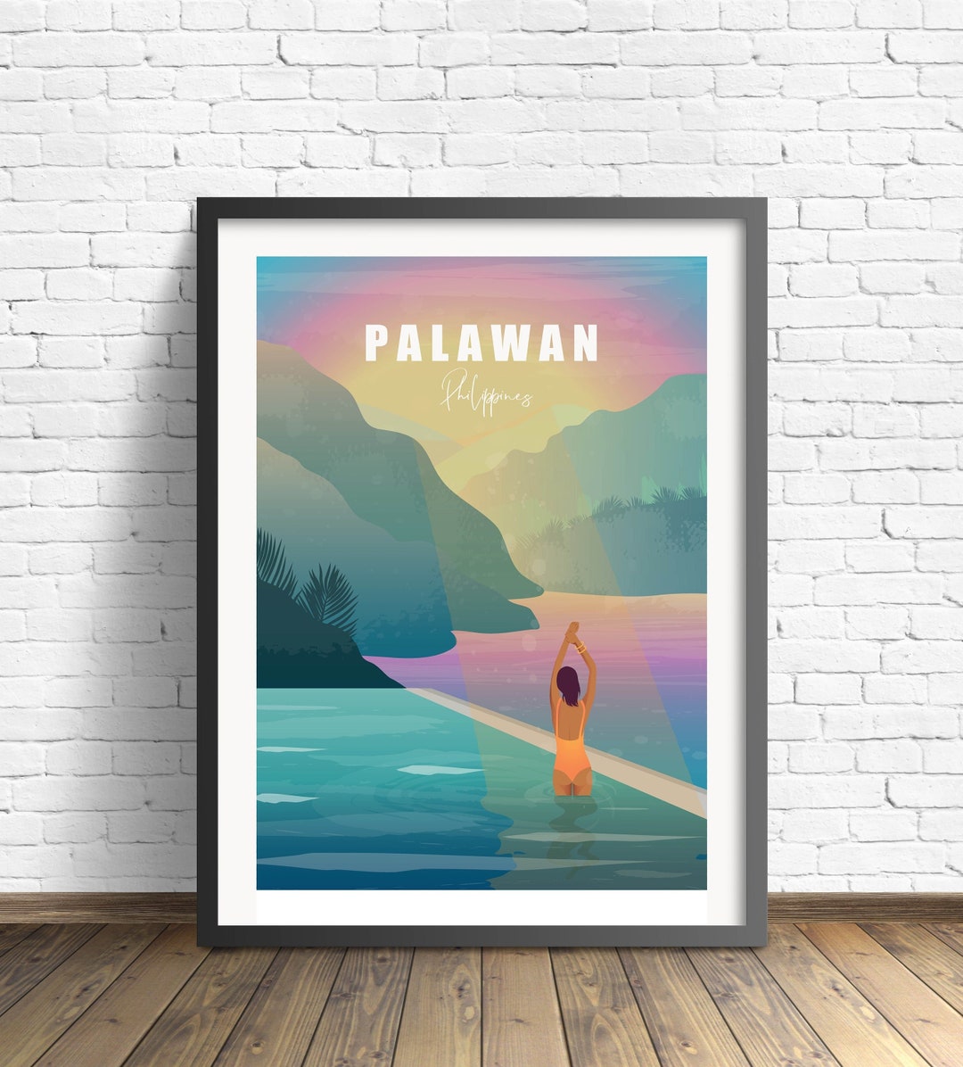 Palawan Travel Poster | Philippines Print - Etsy