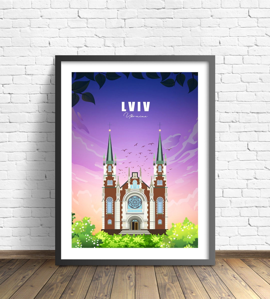 Lviv Travel Print | Ukraine Poster - Etsy