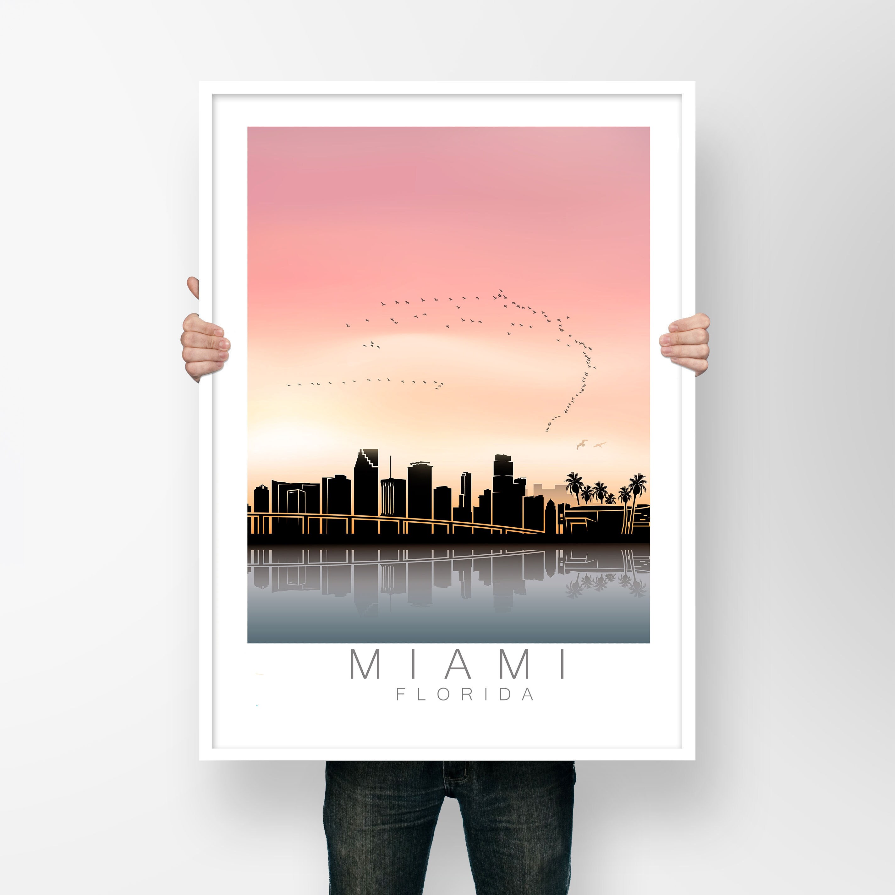 Miami Travel Poster Florida Print - Etsy UK