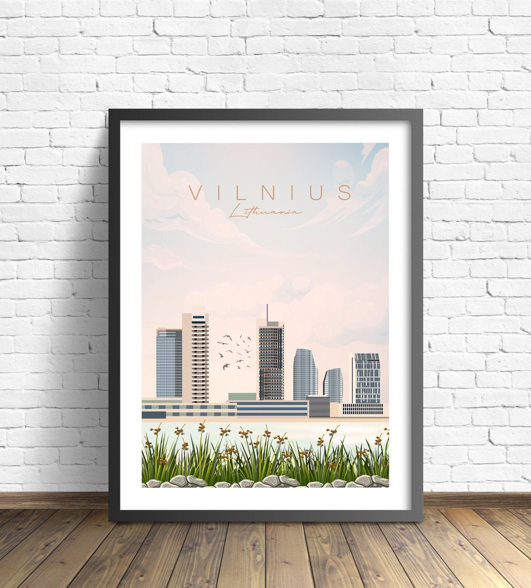 Vilnius Travel Print Lithuania Poster - Etsy Hong Kong