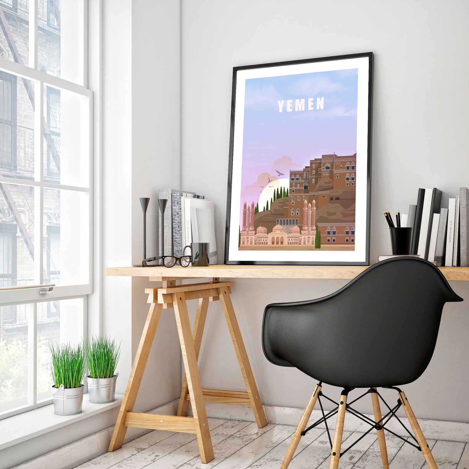 Yemen Print , Sana’a Poster , Dar Al Hajar Poster - Etsy
