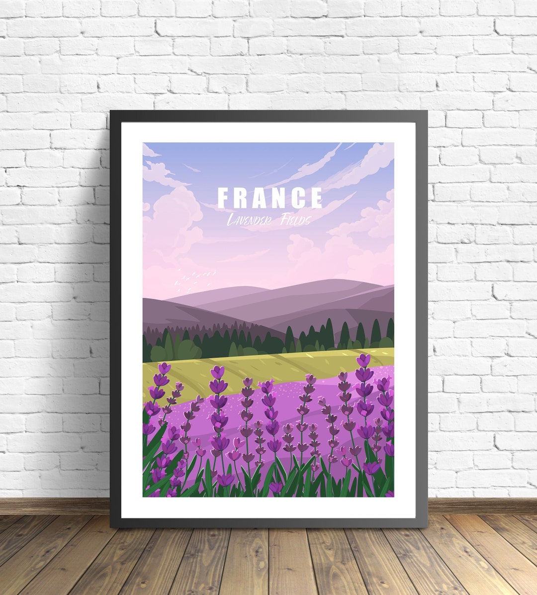 Lavender Field Print , France Poster | Provence Art Print - Etsy