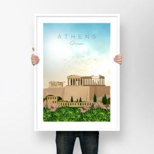 Athens Poster | Greece Print | Travel Poster - Etsy