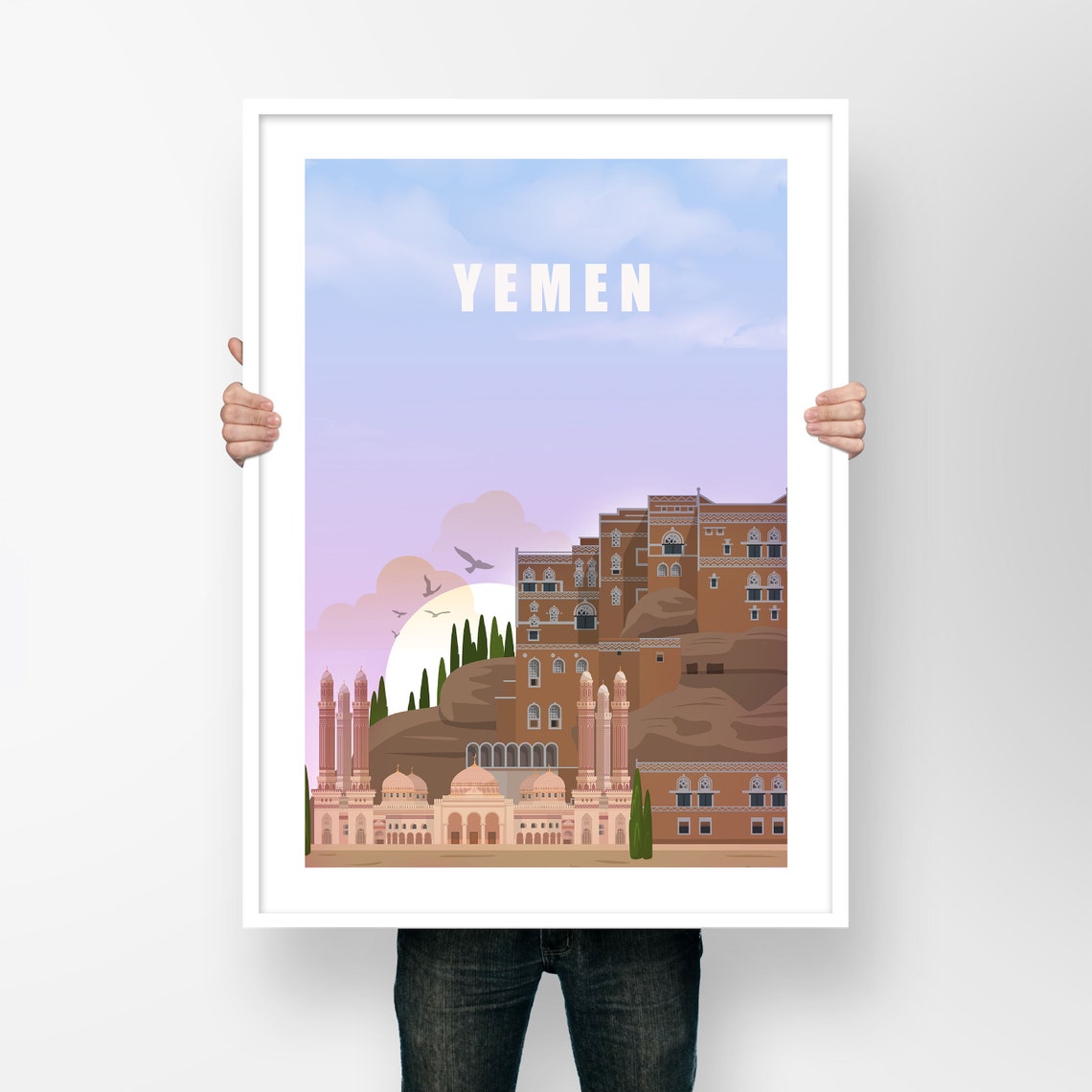 Yemen Print , Sana’a Poster , Dar Al Hajar Poster - Etsy