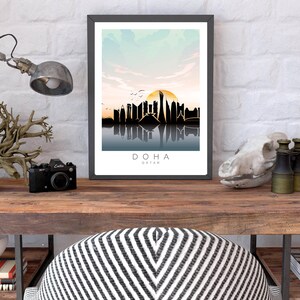 Doha Travel Print , Qatar Poster - Etsy