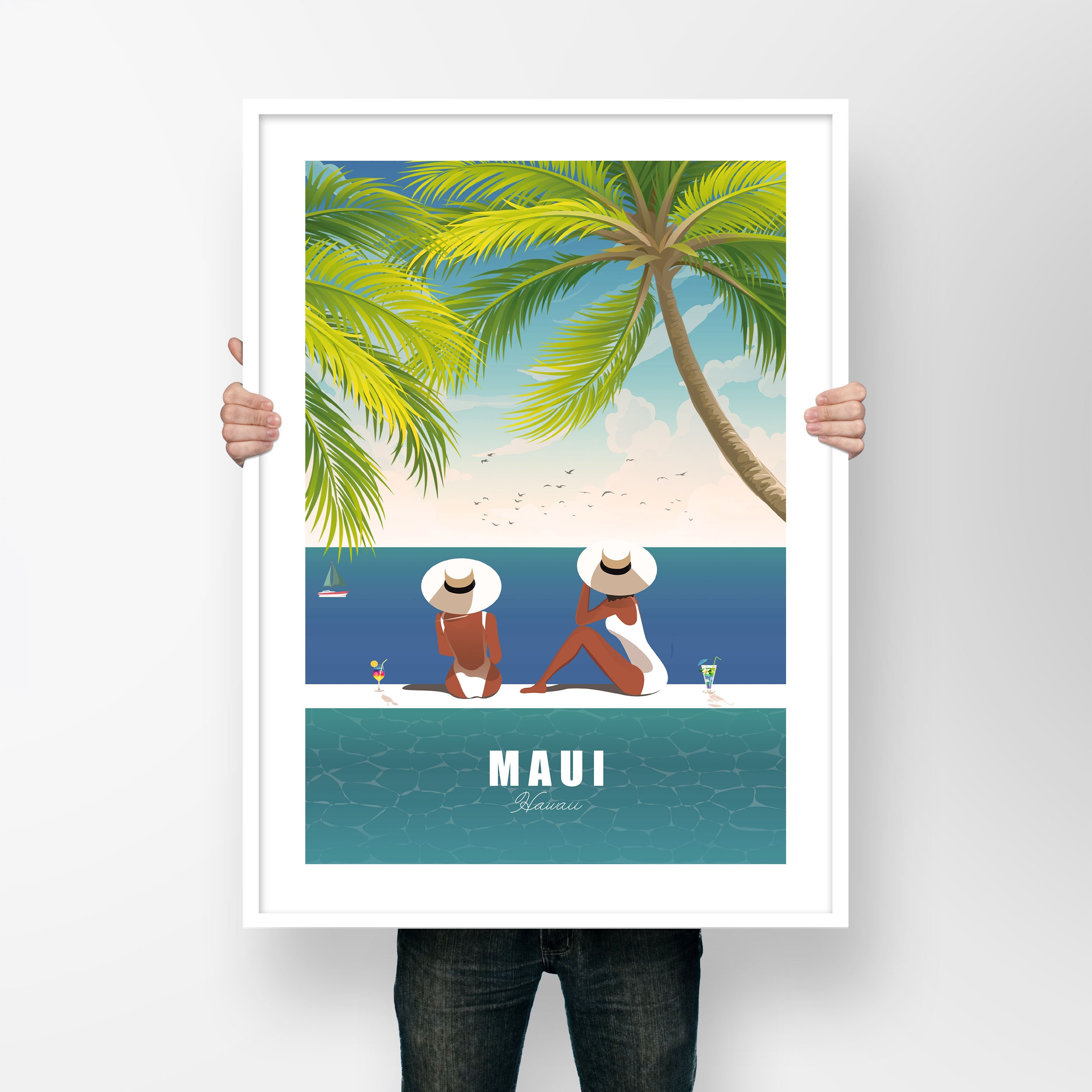 Hawaii Travel Print Maui Poster - Etsy