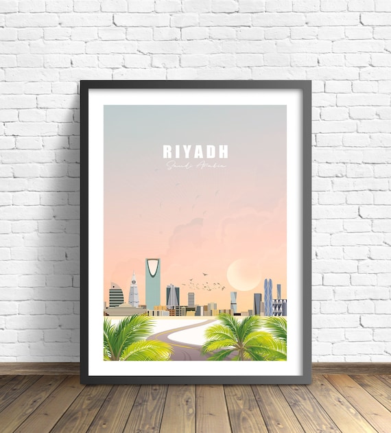 Riyadh Travel Poster Saudi Arabia Print | Etsy
