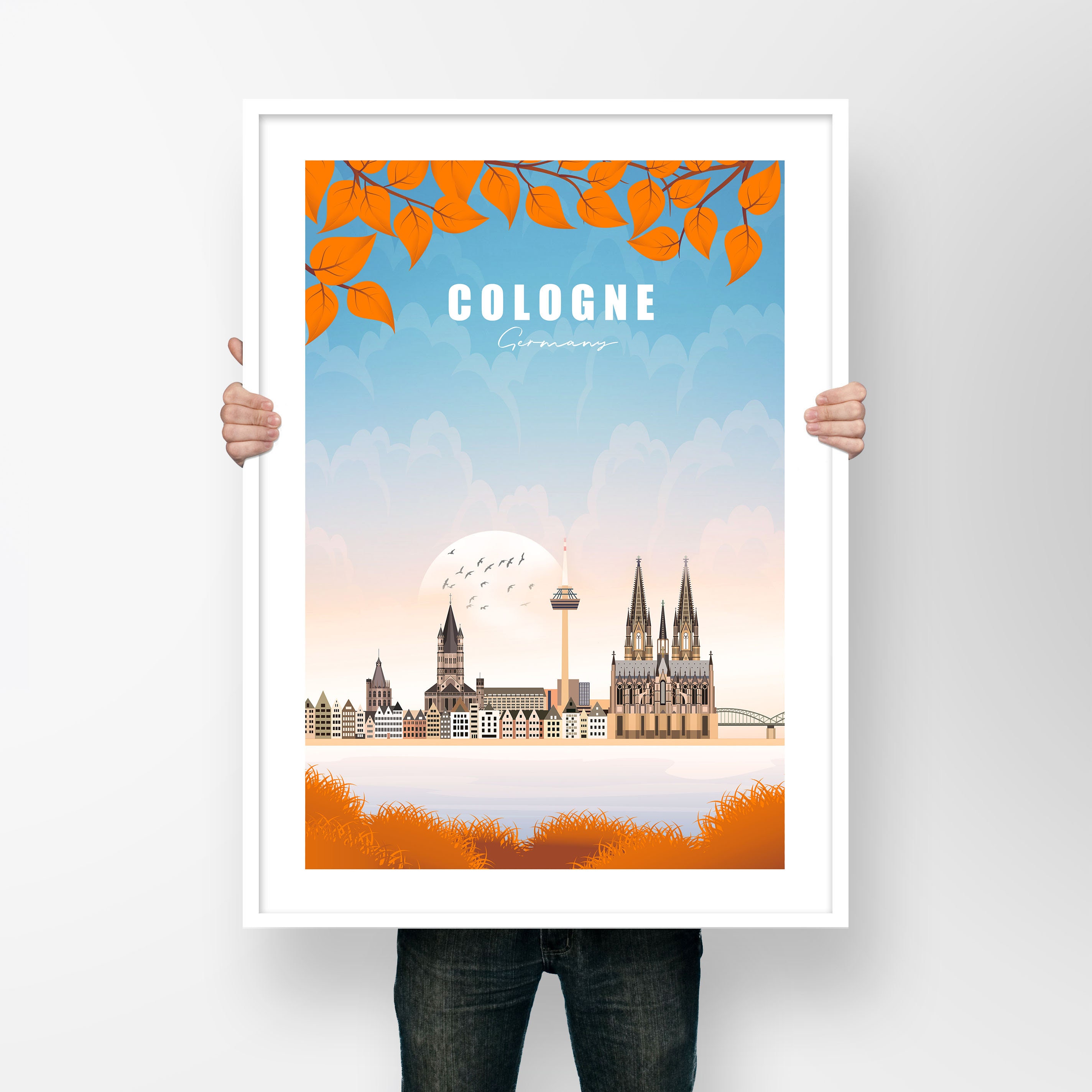 Cologne Travel Poster Germany Print - Etsy