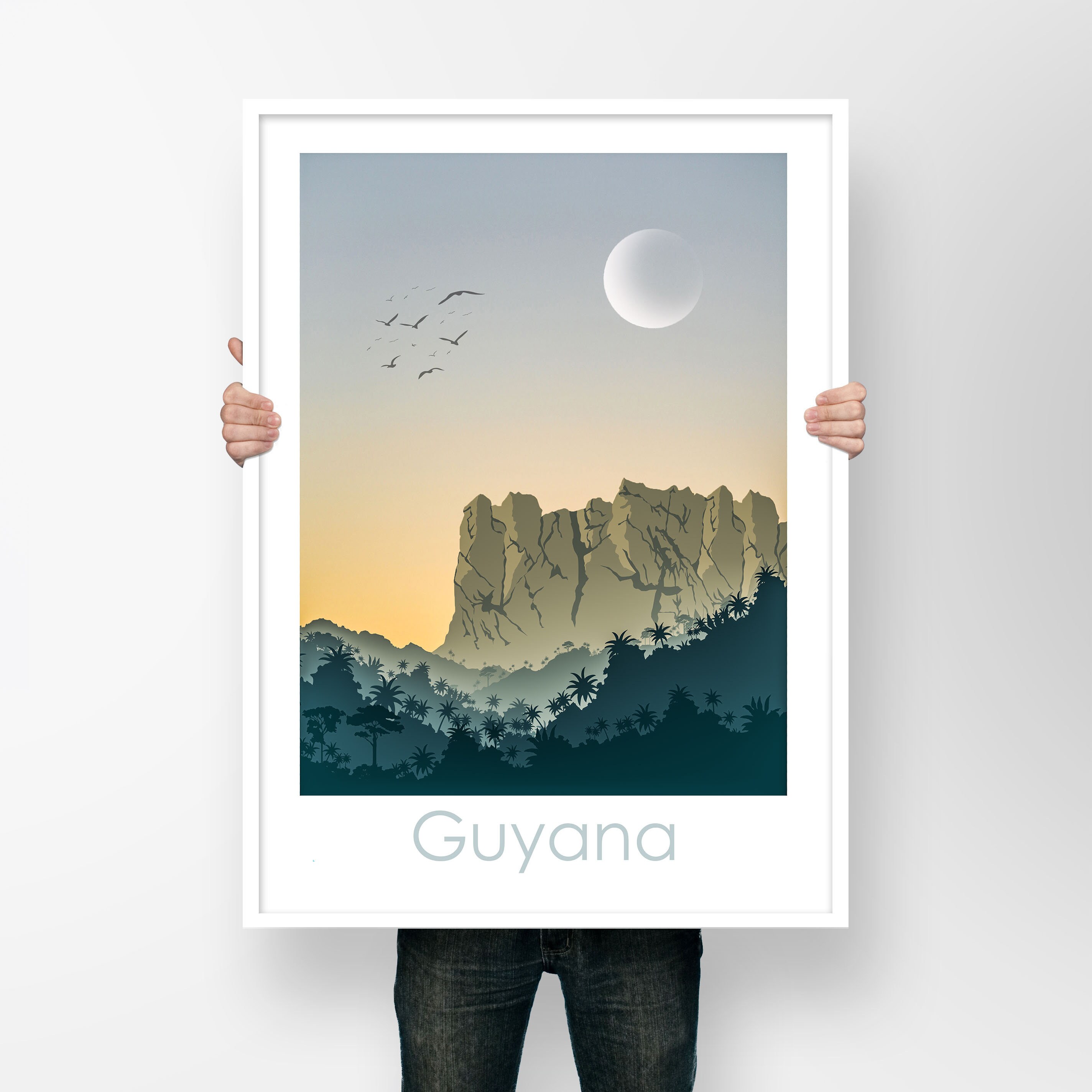 Guyana Travel Poster | Mount Roraima Print - Etsy
