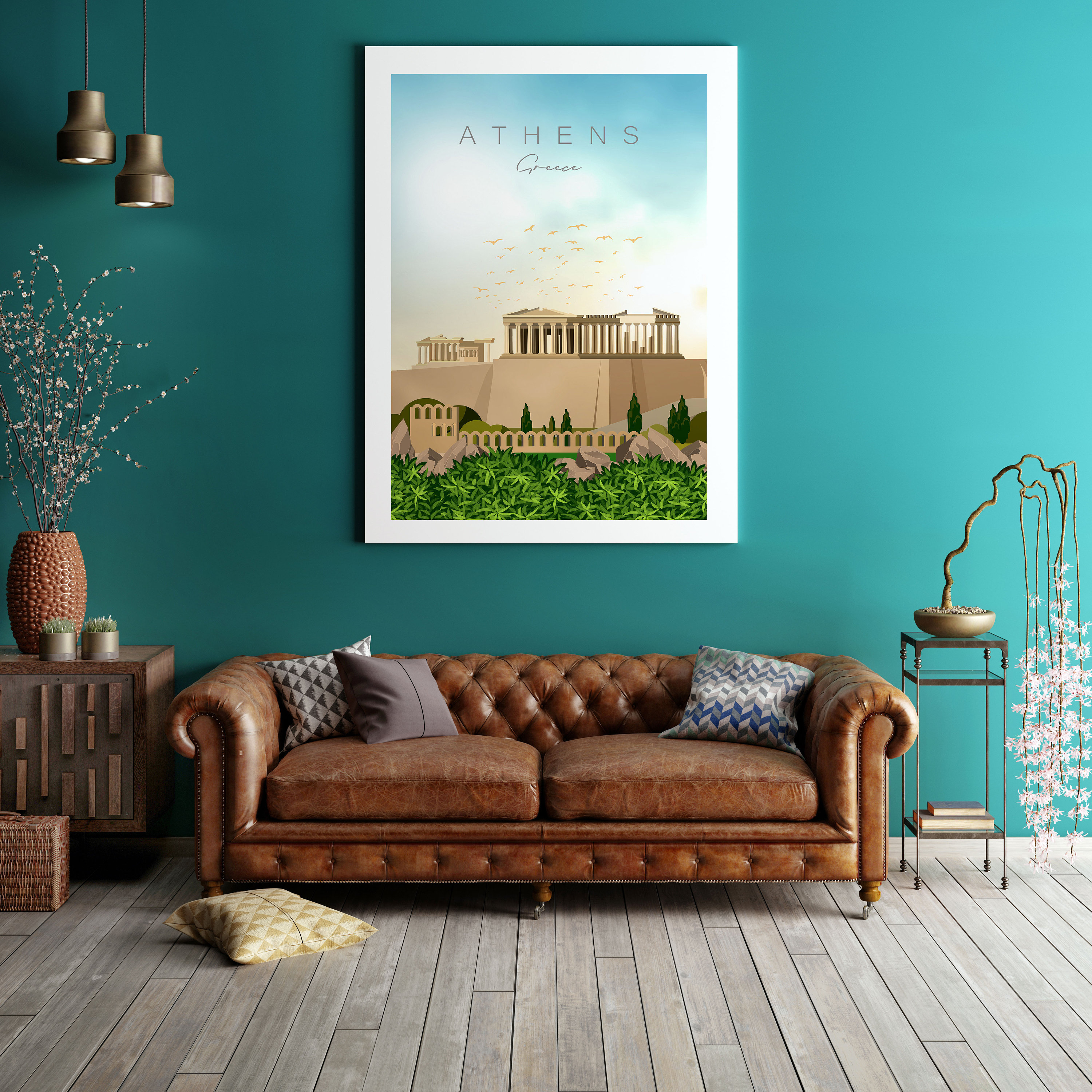Athens Poster Greece Print Travel Poster - Etsy