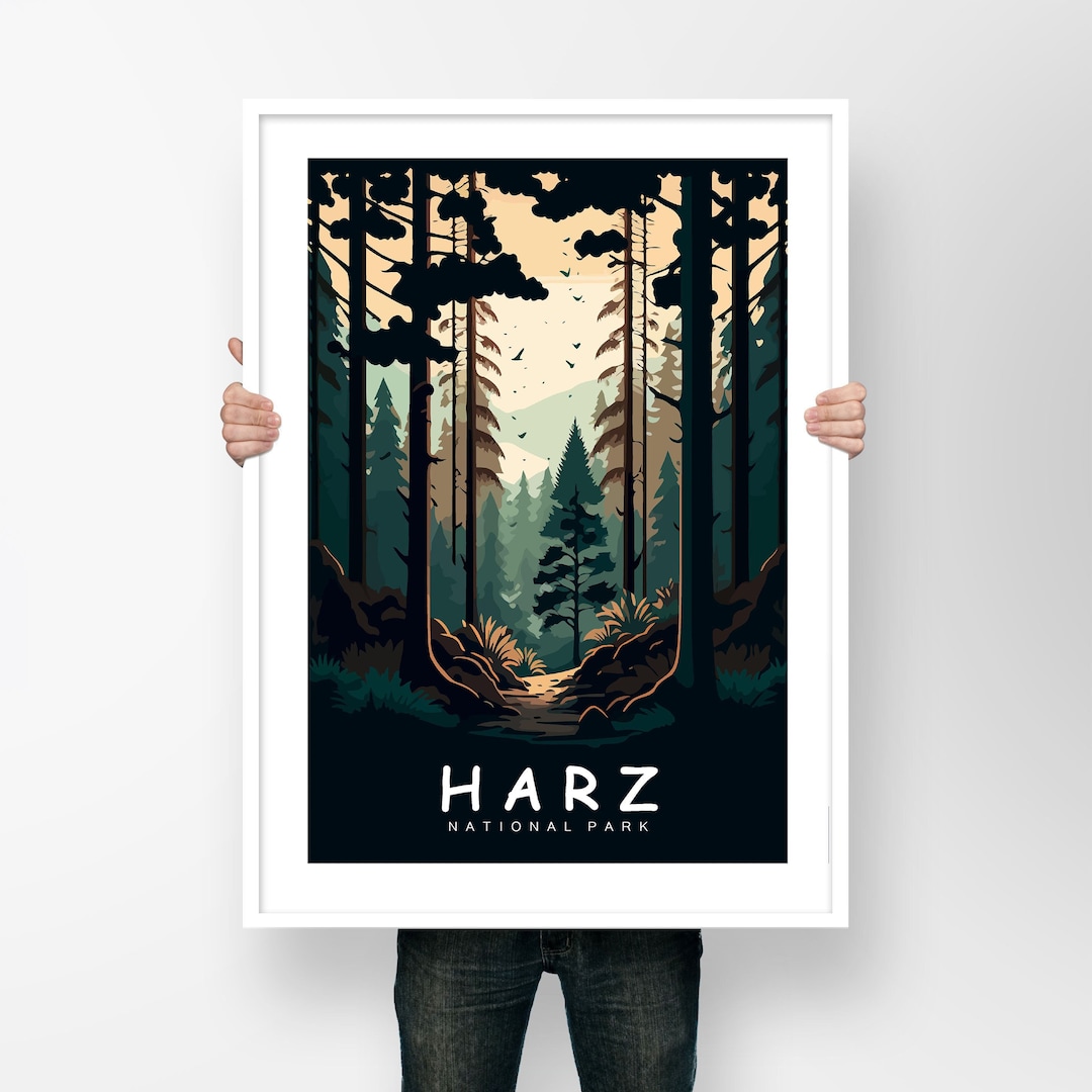 Harz National Park Poster , Harz National Park Wall Art , Germany ...
