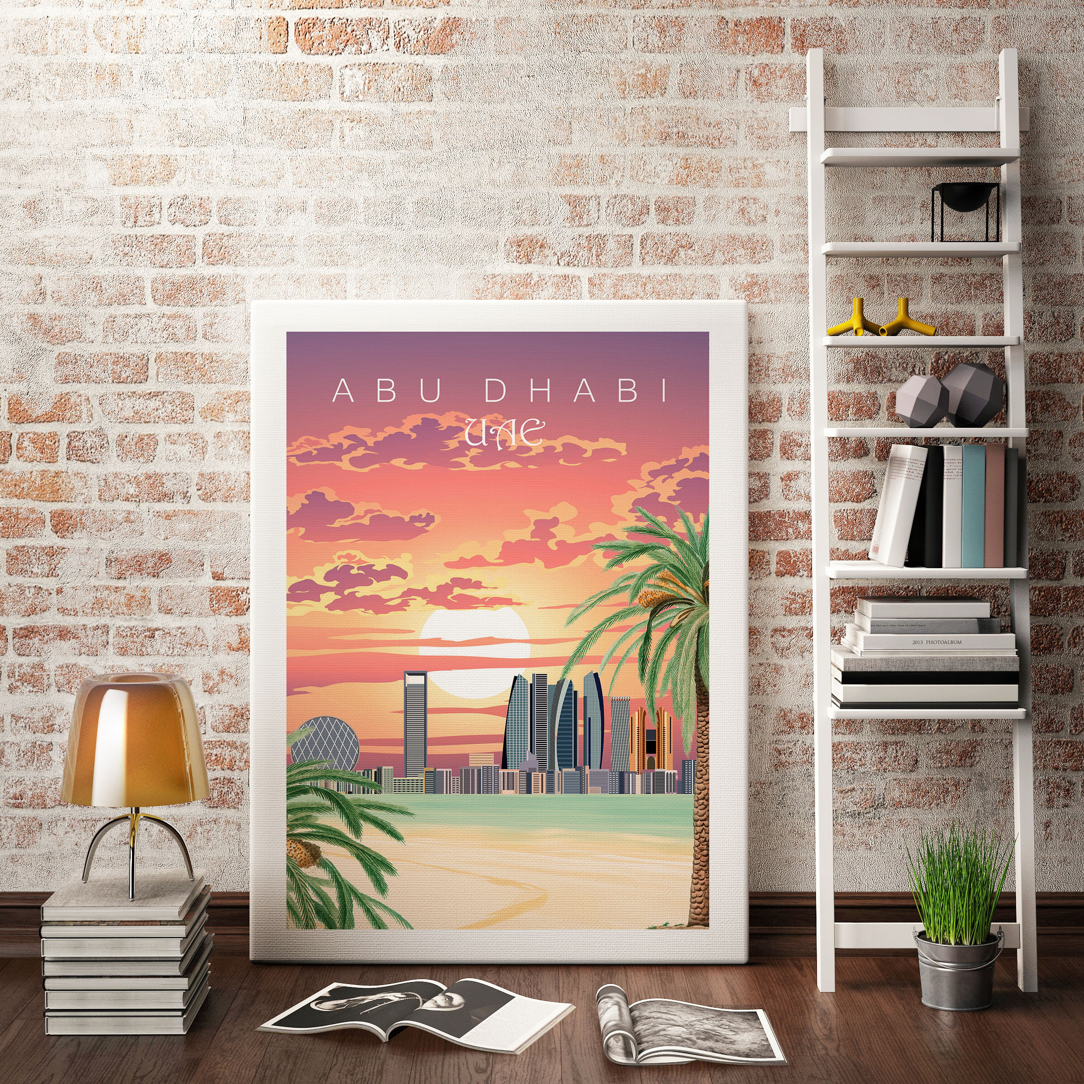 Abu Dhabi Travel Poster UAE Art Print - Etsy