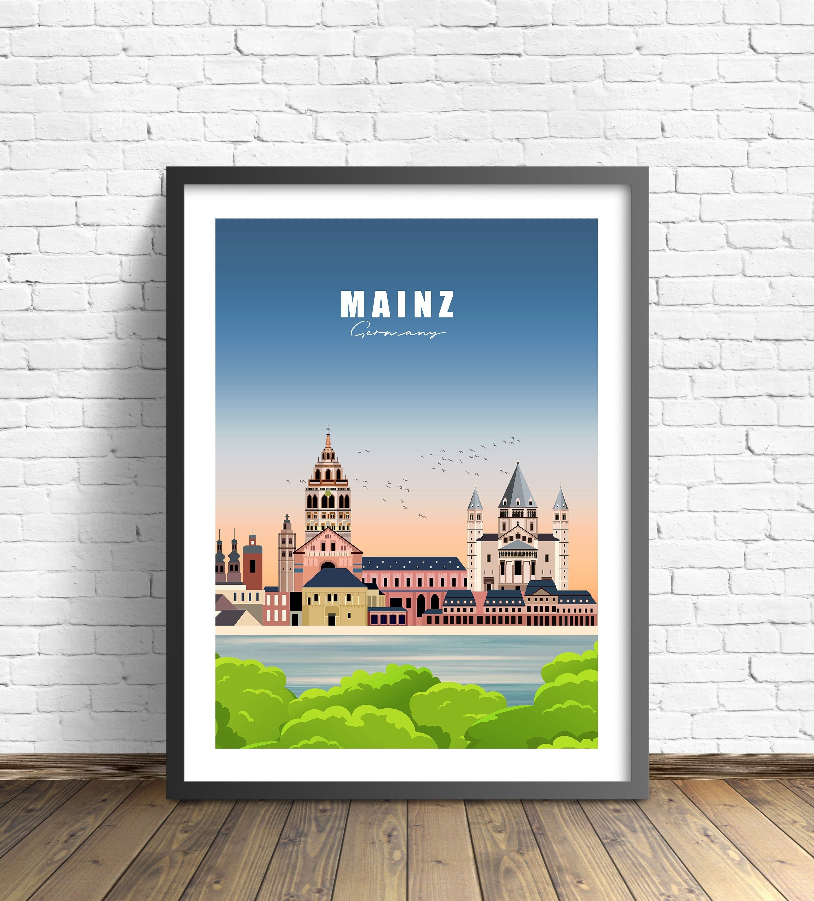 Mainz Poster Germany Print Travel Poster - Etsy