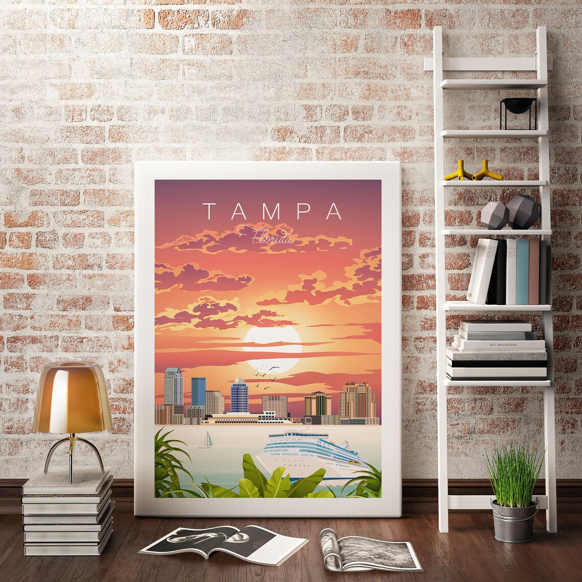 Tampa Travel Poster Florida Print - Etsy